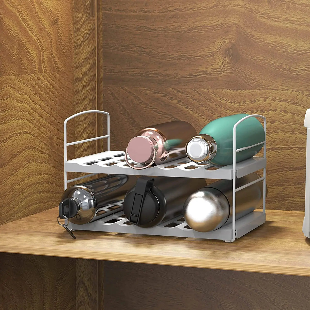 Simplehouseware Water Bottle Storage Organizer, White - Pattan – Pattan Australia