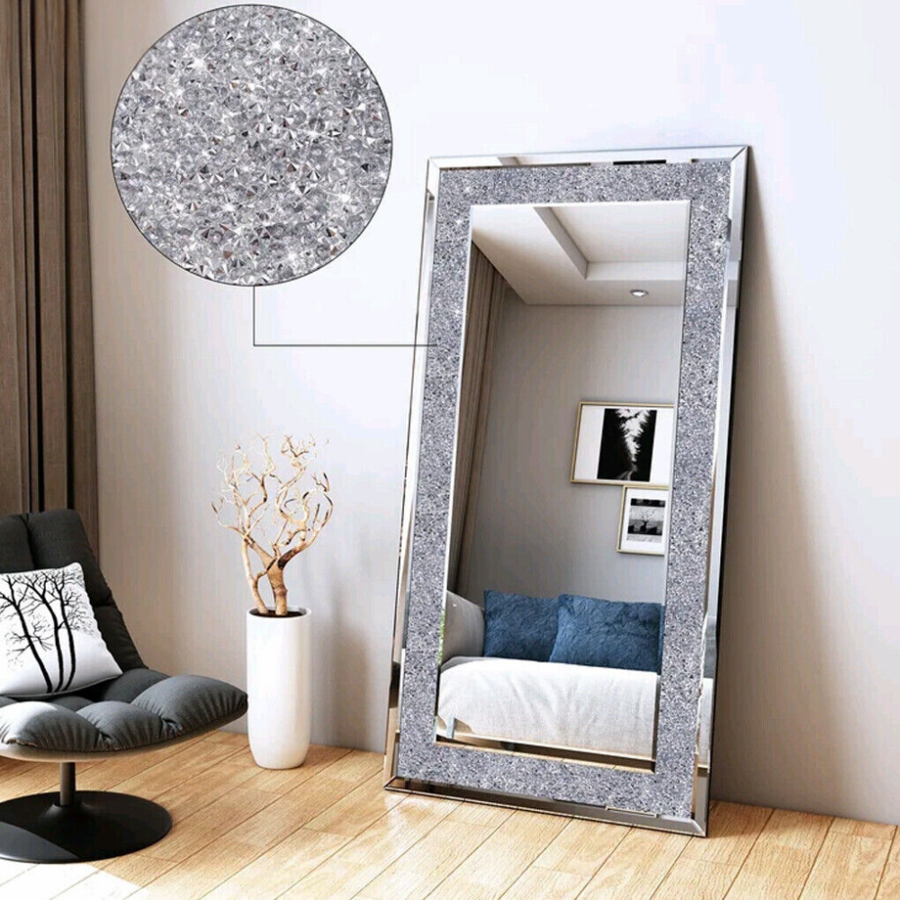 Sparkly Wall Mounted Crystal Diamond Vanity Mirror – Pattan Australia