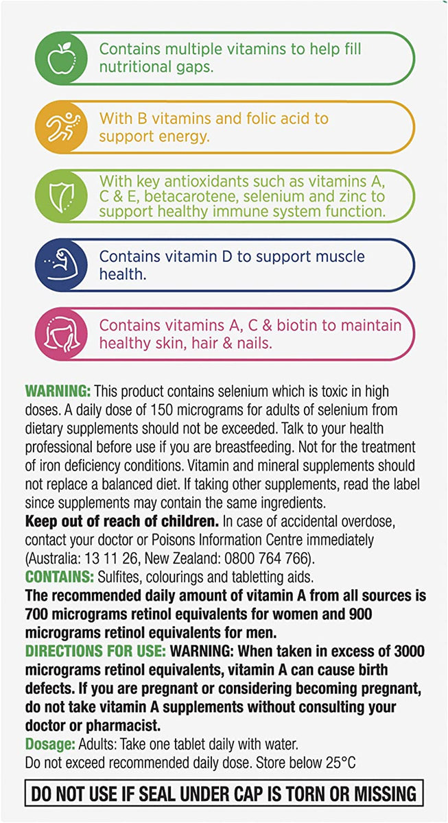Advance, Multivitamin with Vitamins & Minerals to Support Energy ...