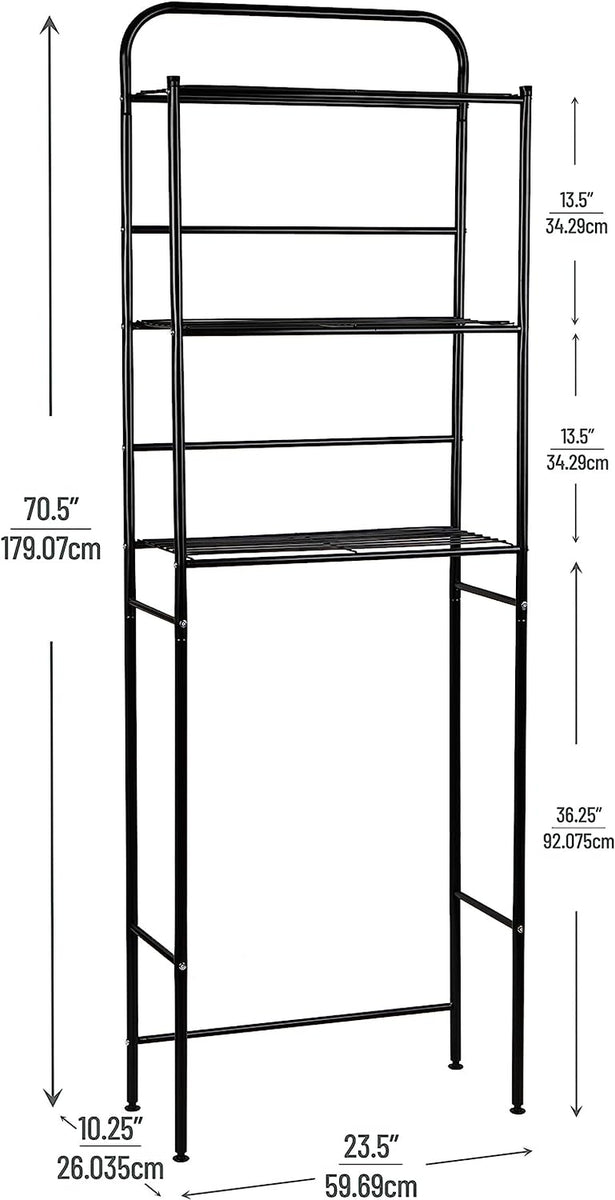 3 Tier Toilet Rack, Black – Pattan Australia