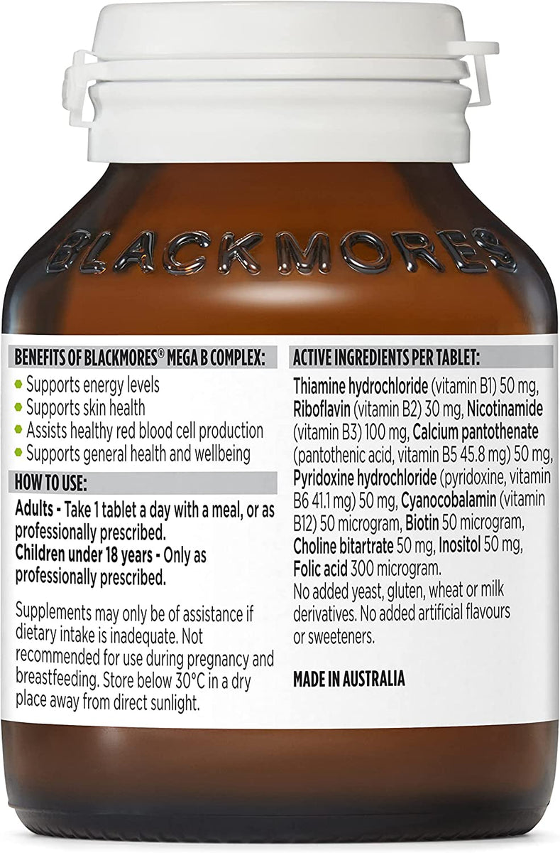 Mega B Complex (75 Tablets) – Pattan Australia