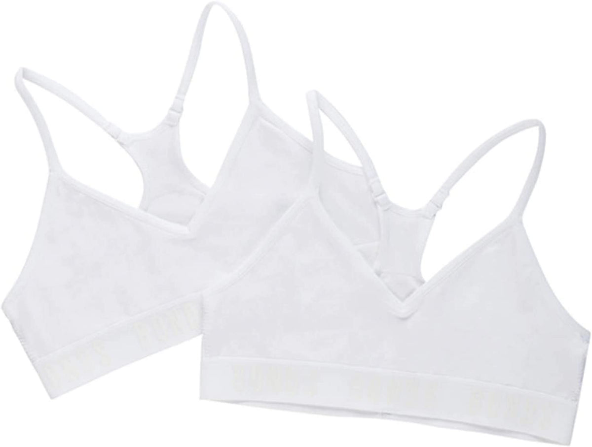 2 Pack Girls Kids Sports Seamfree Racer Back Super Stretchy Crop Top B – Pattan Australia