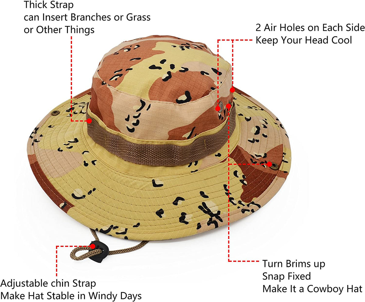 Boonie Hat, Classic US Combat Army Style Boonie Bush Jungle Hat Sun Ca ...