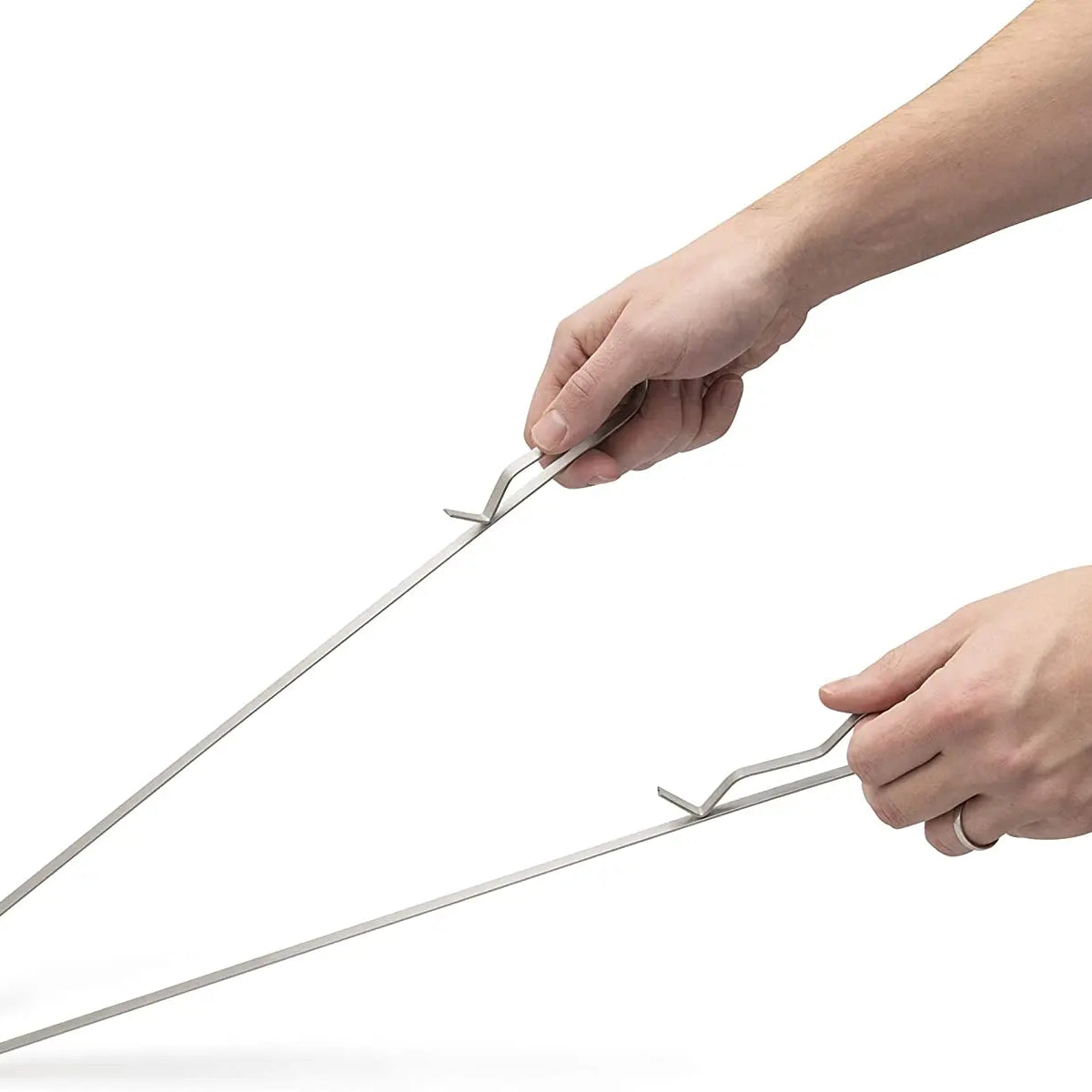 Stainless Steel Adjustable Elevated Barbecue Skew Holder for 6 ...