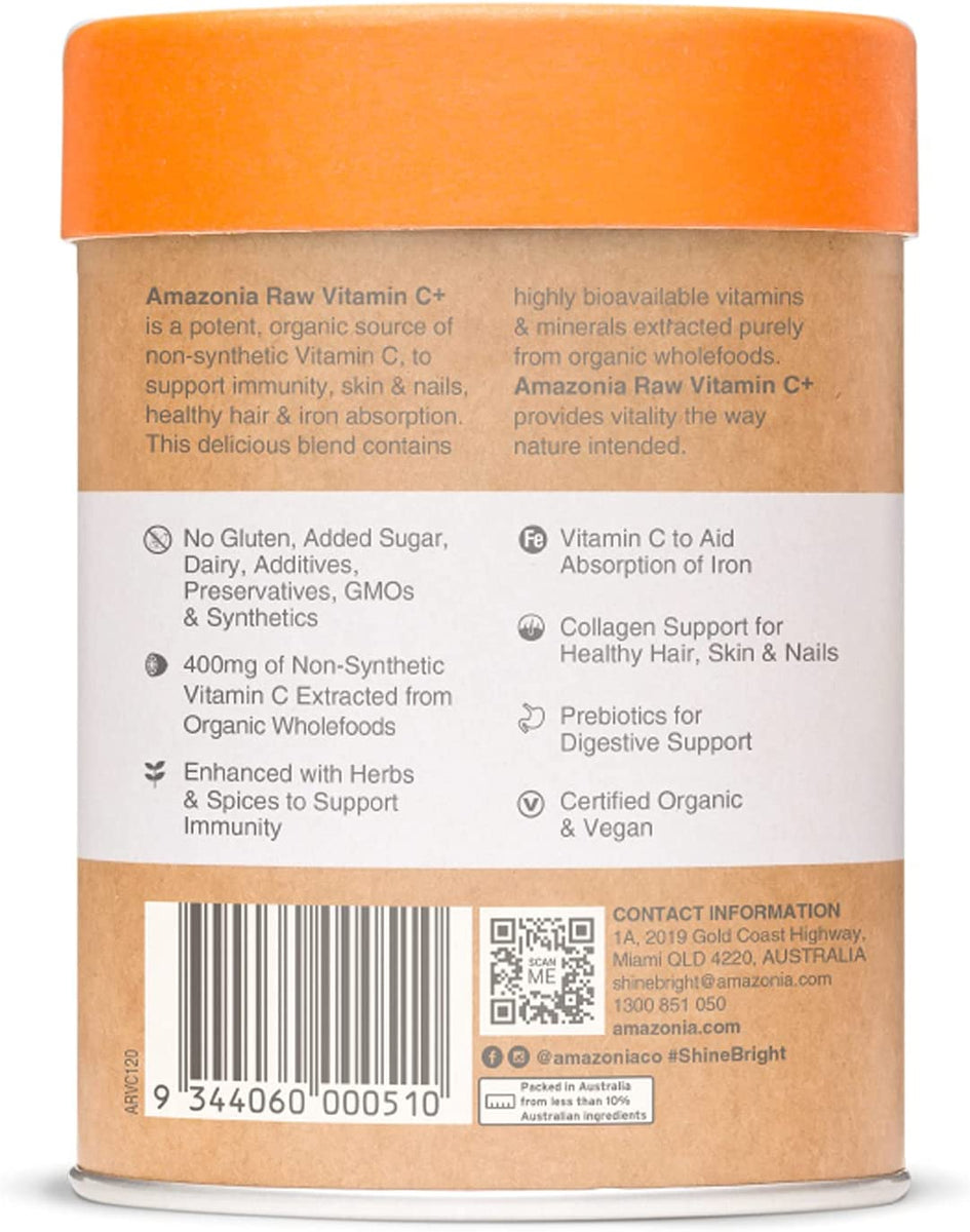 Raw Nutrients Vitamin C 120G – Pattan Australia
