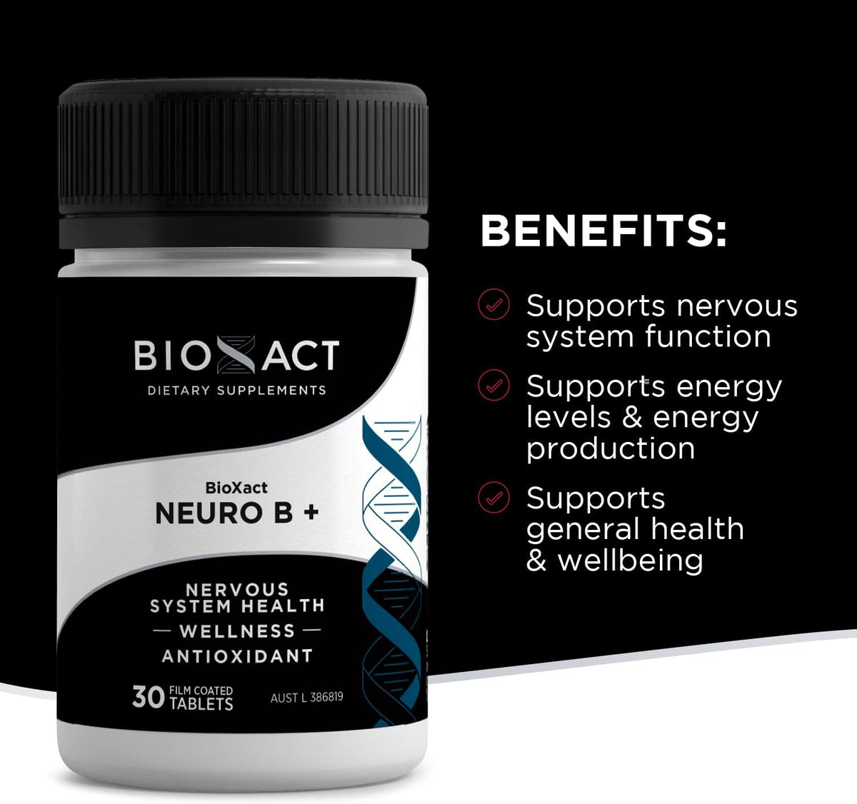 Neuro B+ Supplements - Vitamins - 30 Tablets Unique Blend – Wellness ...