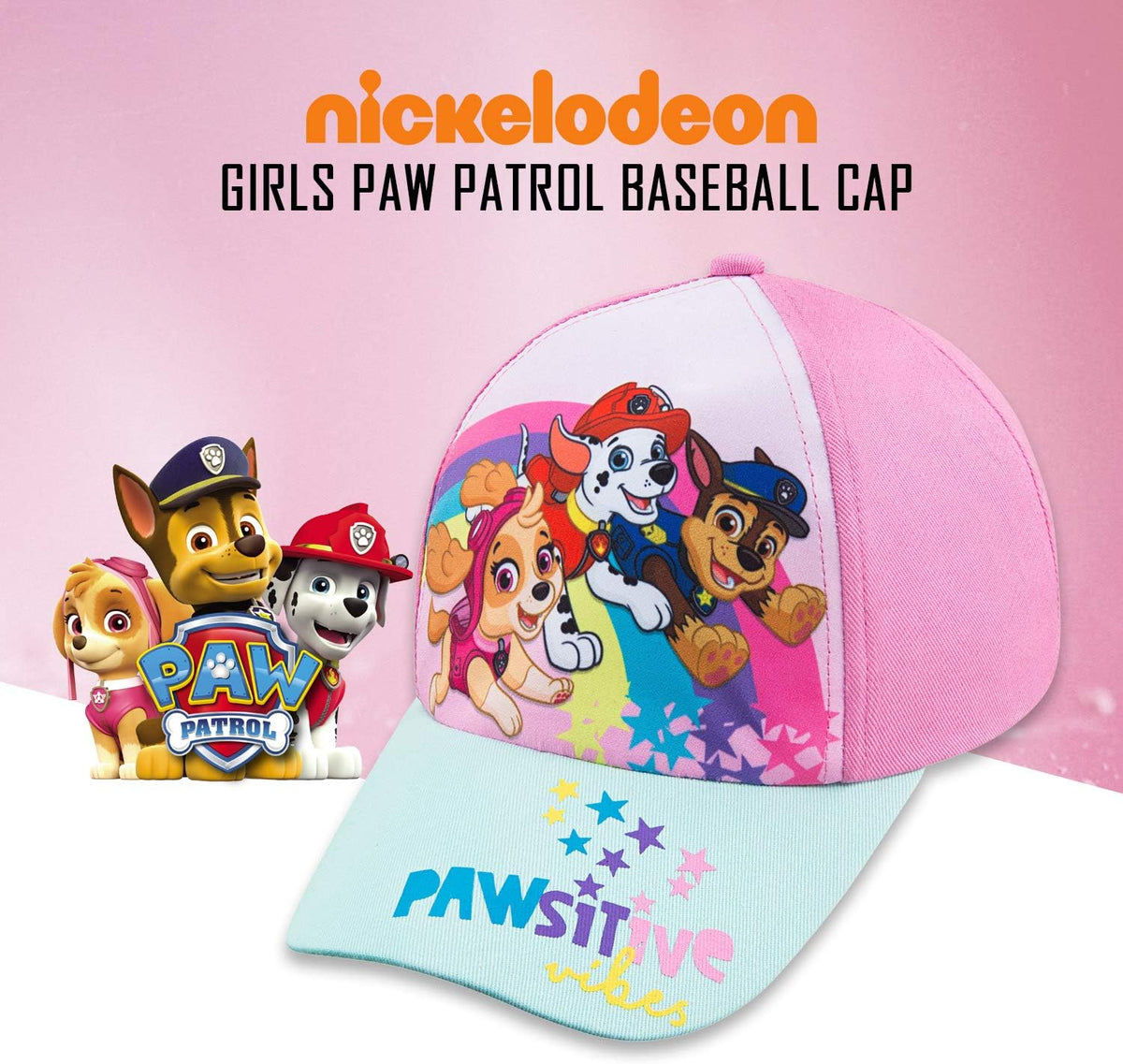 Toddler Girls Paw Patrol Baseball Cap - Ages 2-4 – Pattan Australia