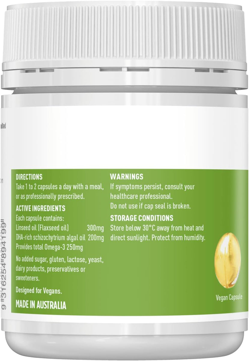 Pure Vegan Omega 3-6-9 Capsules, Green, 60 Count (Pack of 1) – Pattan ...