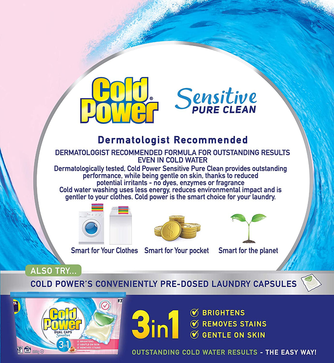 Sensitive Pure Clean, Powder Laundry Detergent, 2Kg, Suitable for ...