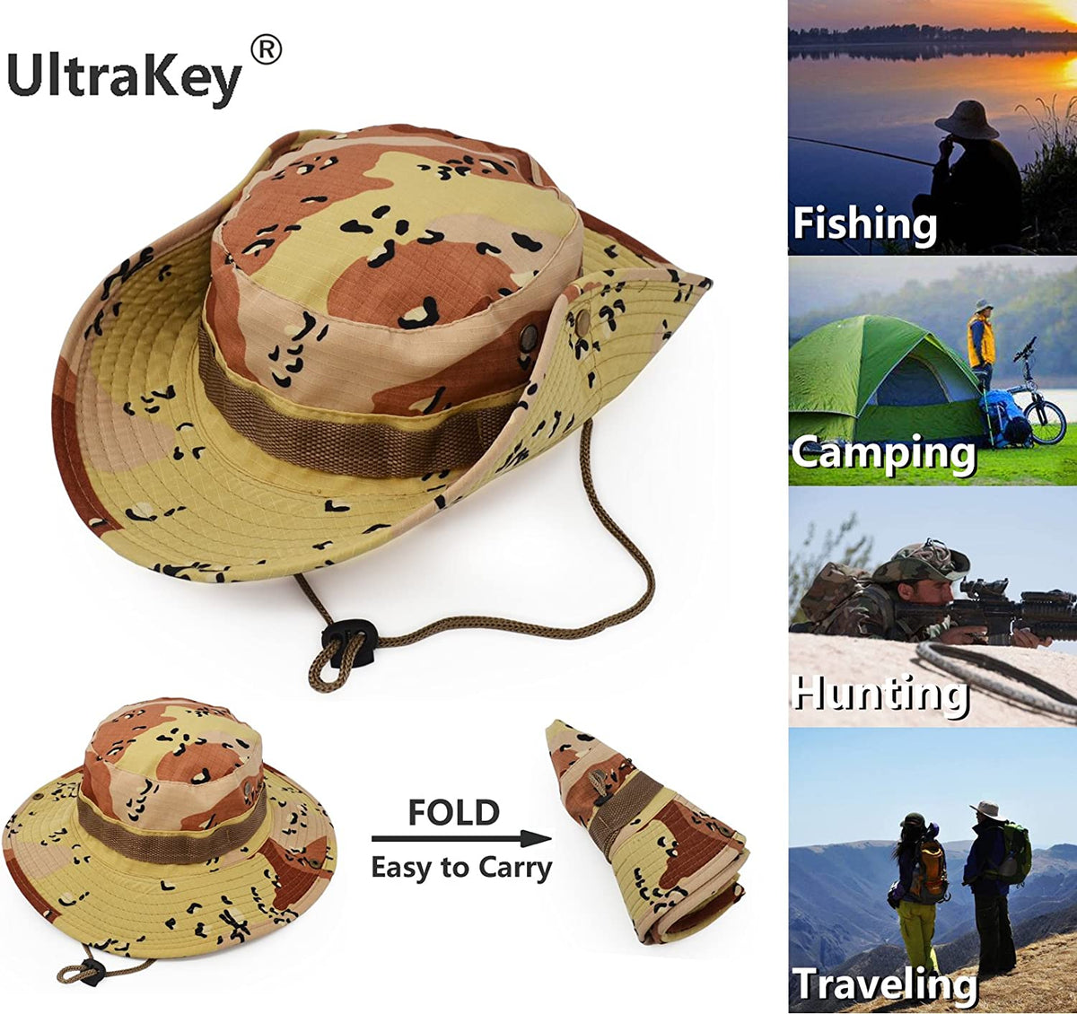 Boonie Hat, Classic US Combat Army Style Boonie Bush Jungle Hat Sun Ca ...